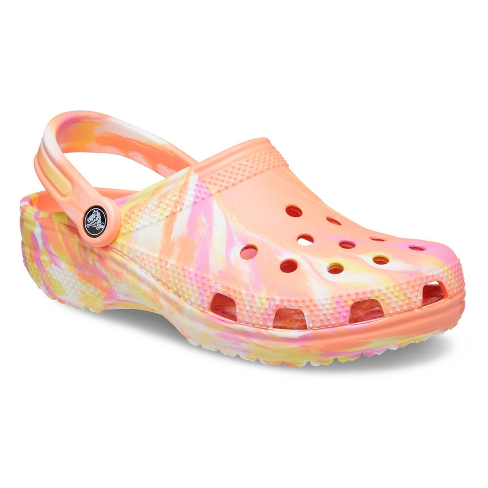 Sandália Crocs Classic Marbled Clog PAPAYA/MULTI
