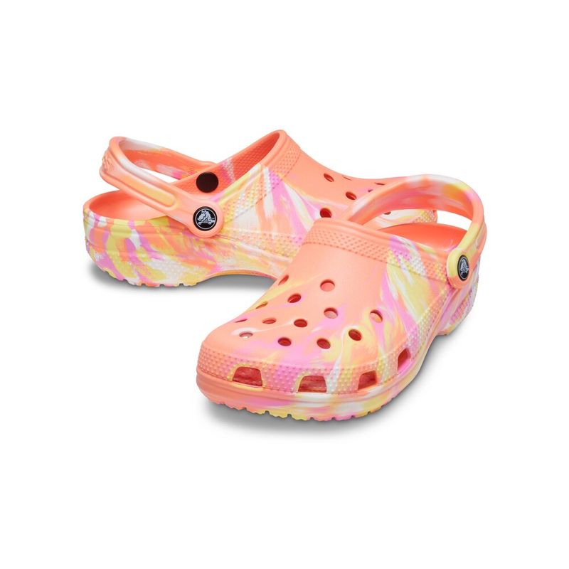 Sandália Crocs Classic Marbled Clog PAPAYA/MULTI