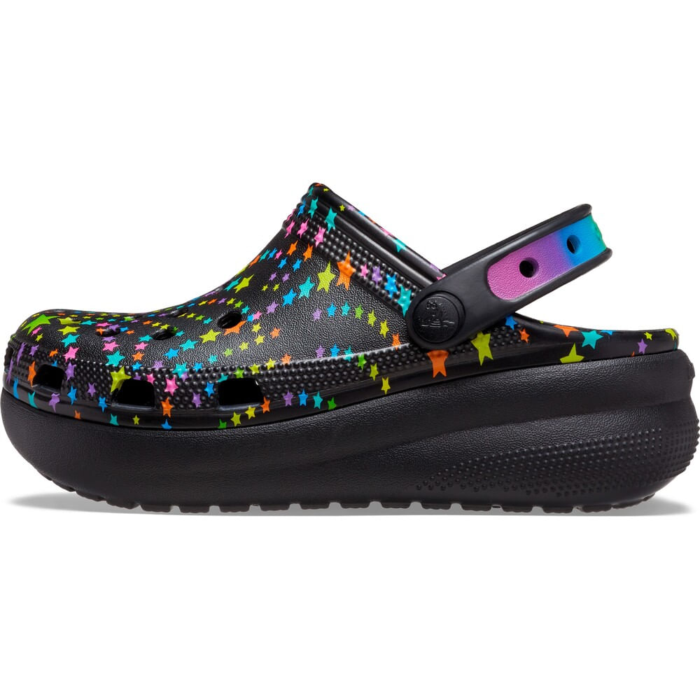 Sandália Crocs Classic Disco Dance Party Cutie Clog Juvenil BLACK/MULTI