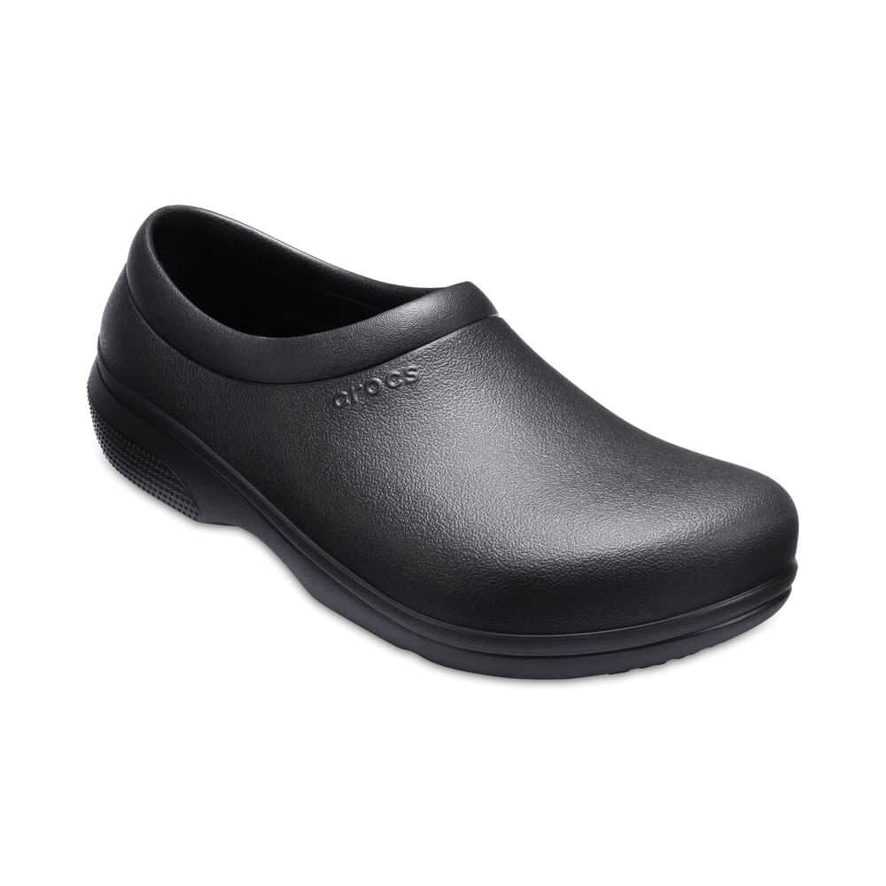 Clog Crocs On The Clock Work Slipon BLACK