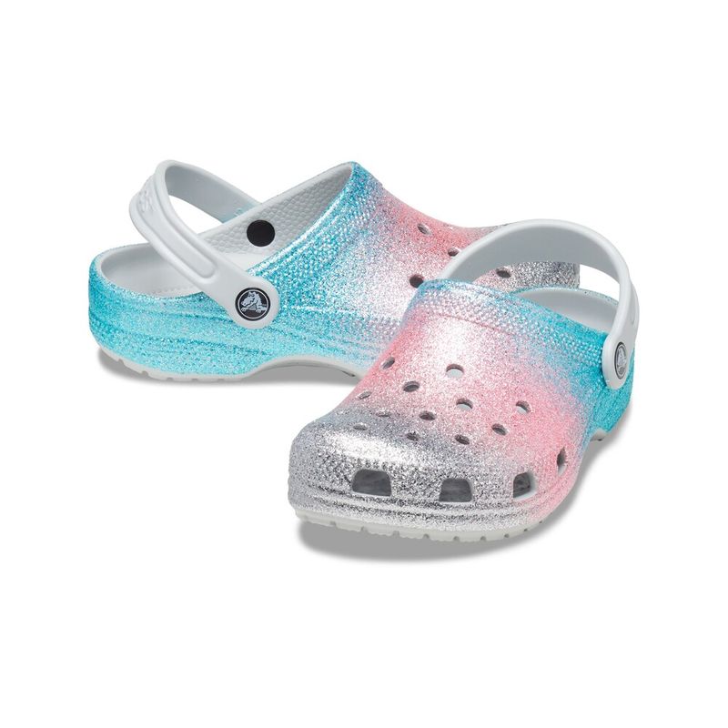 Sandália Crocs Classic Glitter Clog Juvenil SHIMMER/MULTI