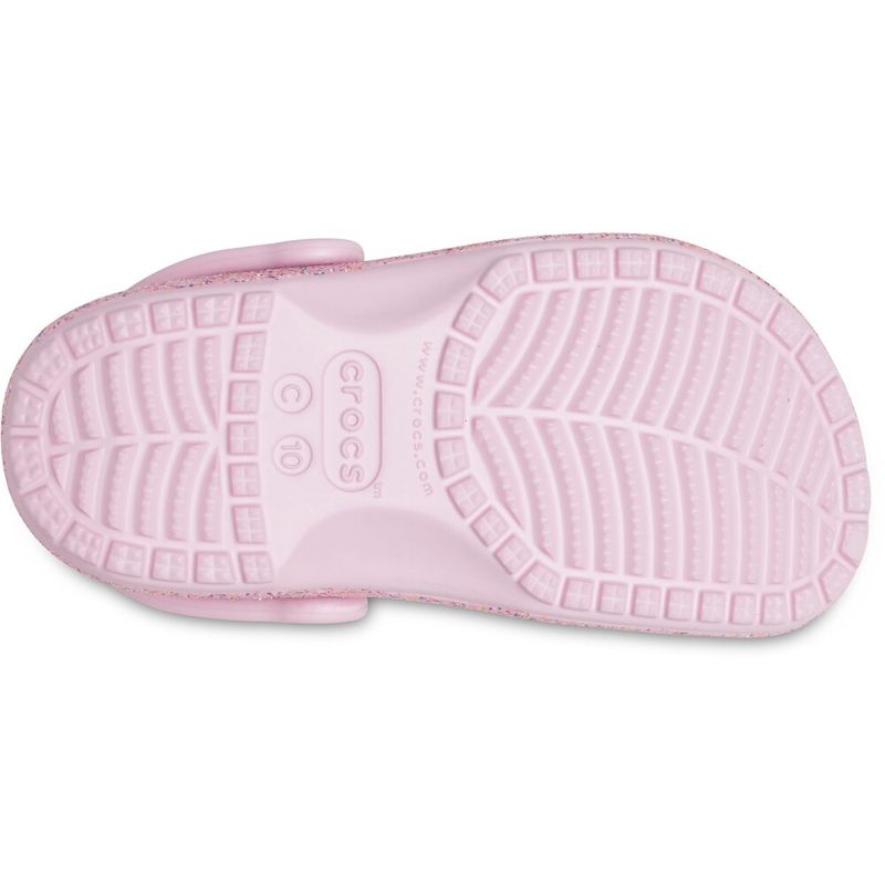 Sandália Crocs Classic Glitter Clog Infantil WHITE/RAINBOW