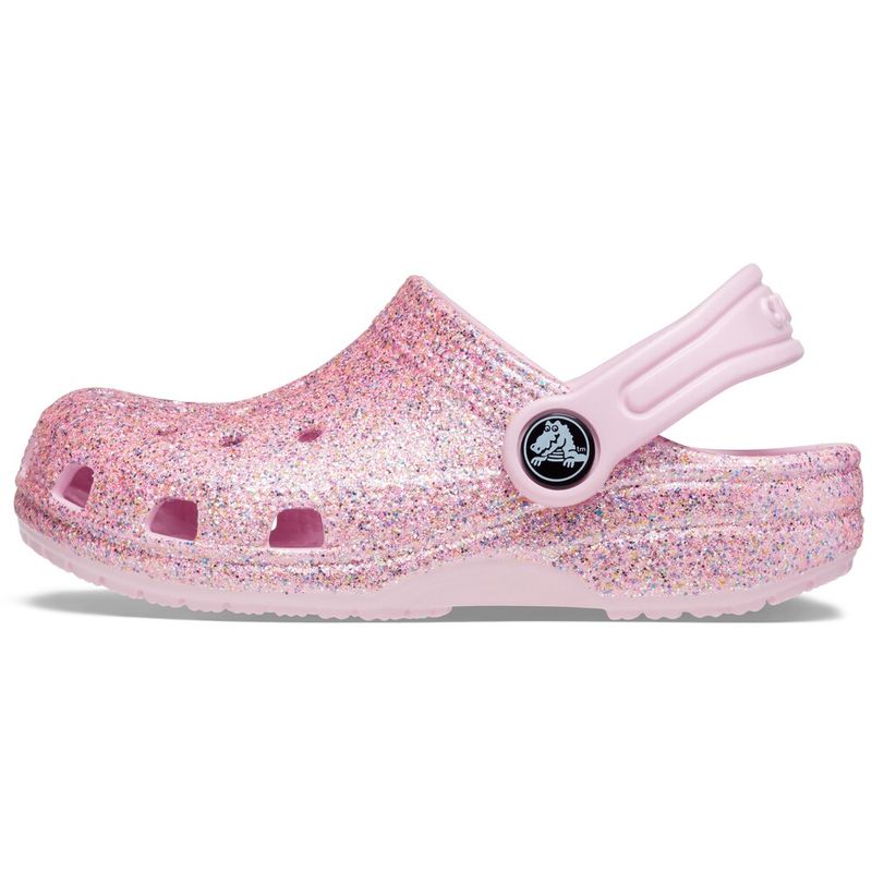 Sandália Crocs Classic Glitter Clog Infantil WHITE/RAINBOW