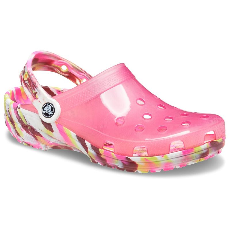 Sandália Crocs Classic Translucent Marbled Clog FUCHSIA FUN/MULTI