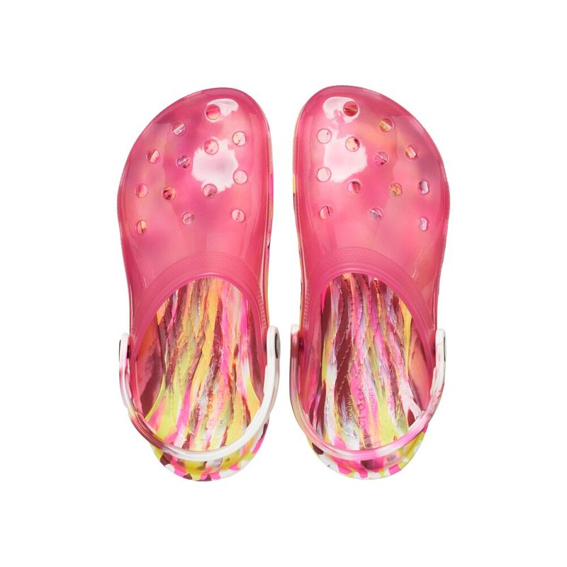 Sandália Crocs Classic Translucent Marbled Clog FUCHSIA FUN/MULTI