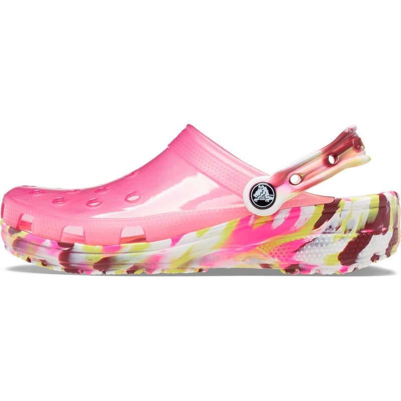 Sandália Crocs Classic Translucent Marbled Clog FUCHSIA FUN/MULTI