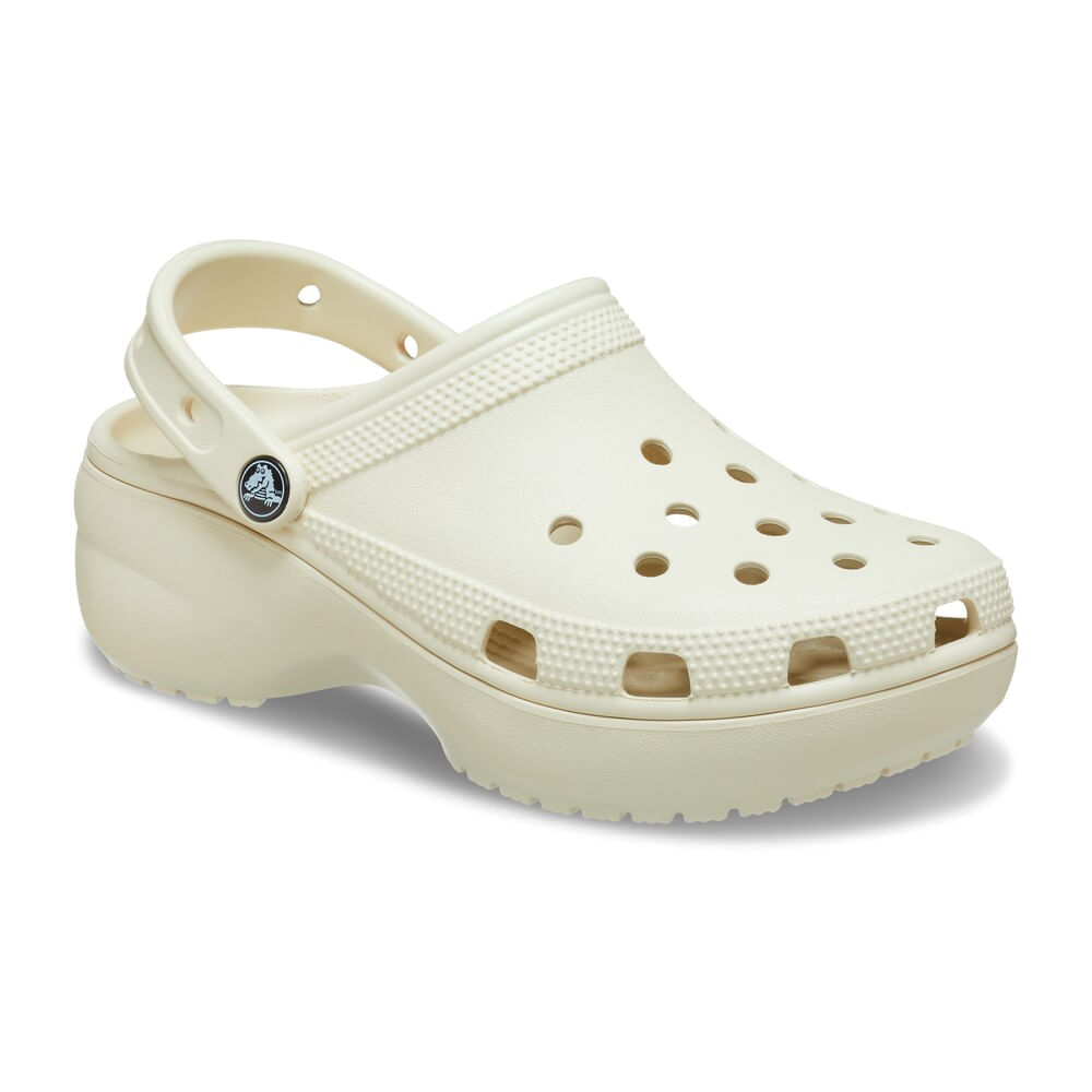 Sandália Crocs Classic Platform Clog BONE