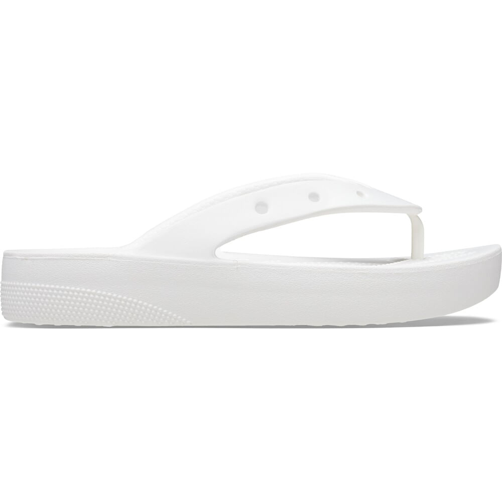 Chinelo Crocs Classic Platform W Flip WHITE