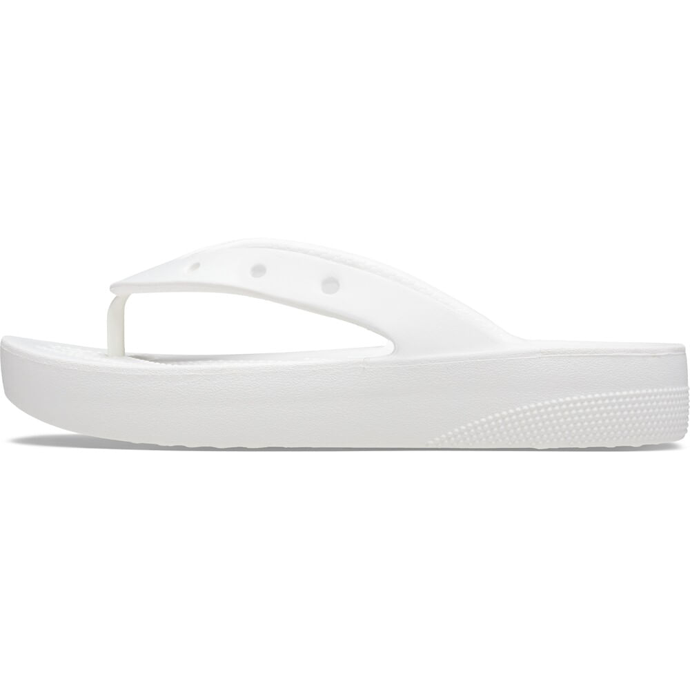Chinelo Crocs Classic Platform W Flip WHITE