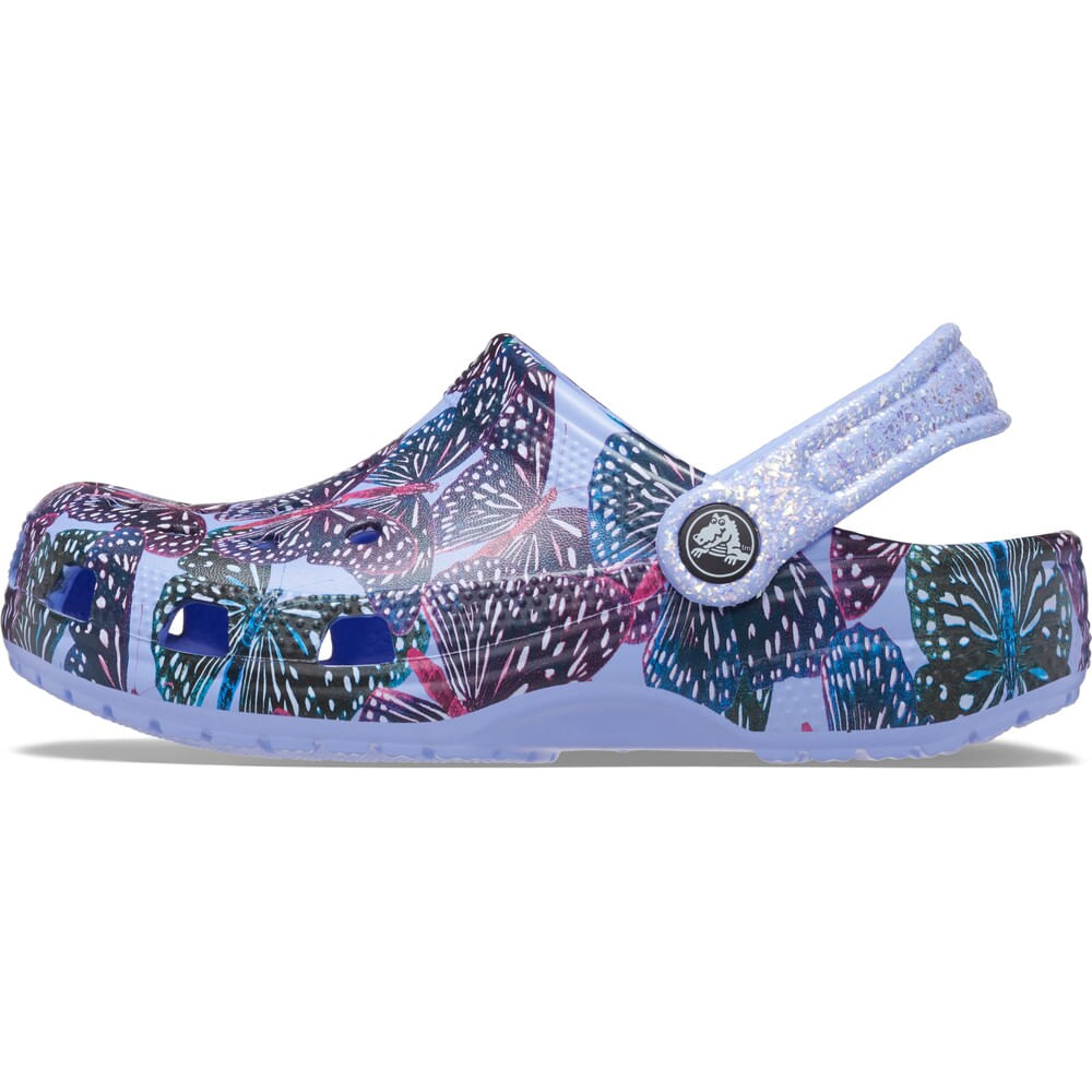 Sandália Crocs Classic Butterfly Clog Infantil MOON JELLY/MULTI
