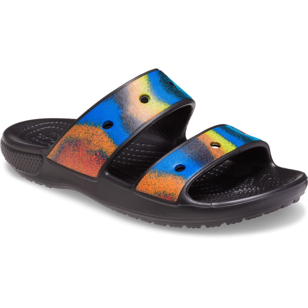 Sandália Crocs Classic Spray Dye Sandal BLACK/MULTI
