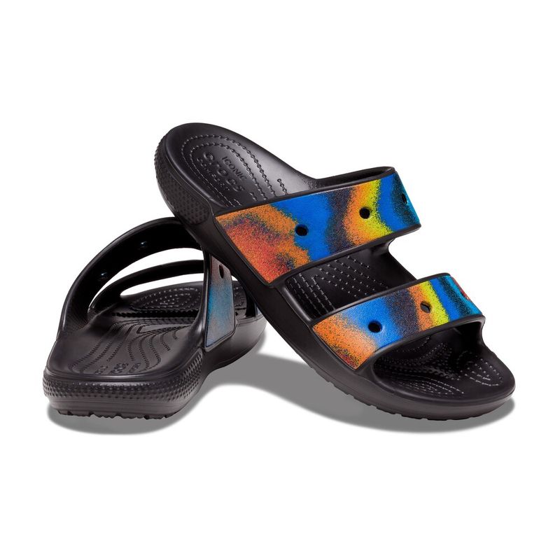 Sandália Crocs Classic Spray Dye Sandal BLACK/MULTI