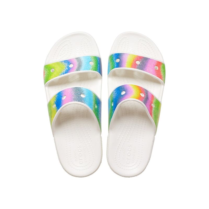 Sandália Crocs Classic Spray Dye Sandal WHITE/MULTI