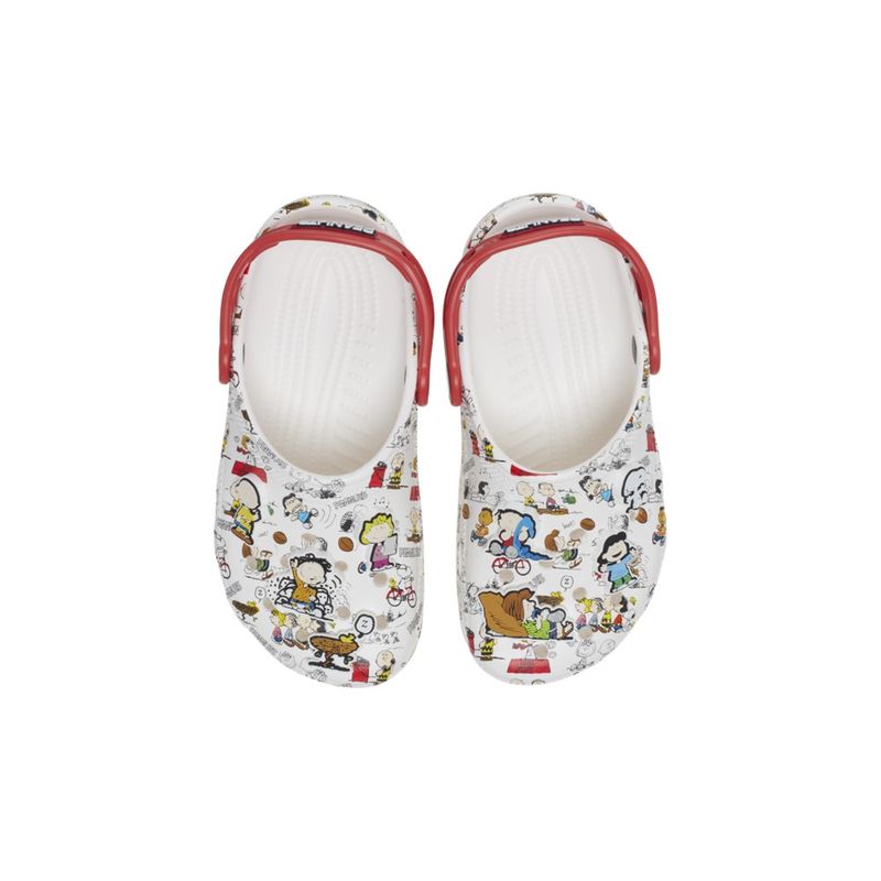 Sandália Crocs Classic Peanuts Clog Juvenil WHITE/MULTI