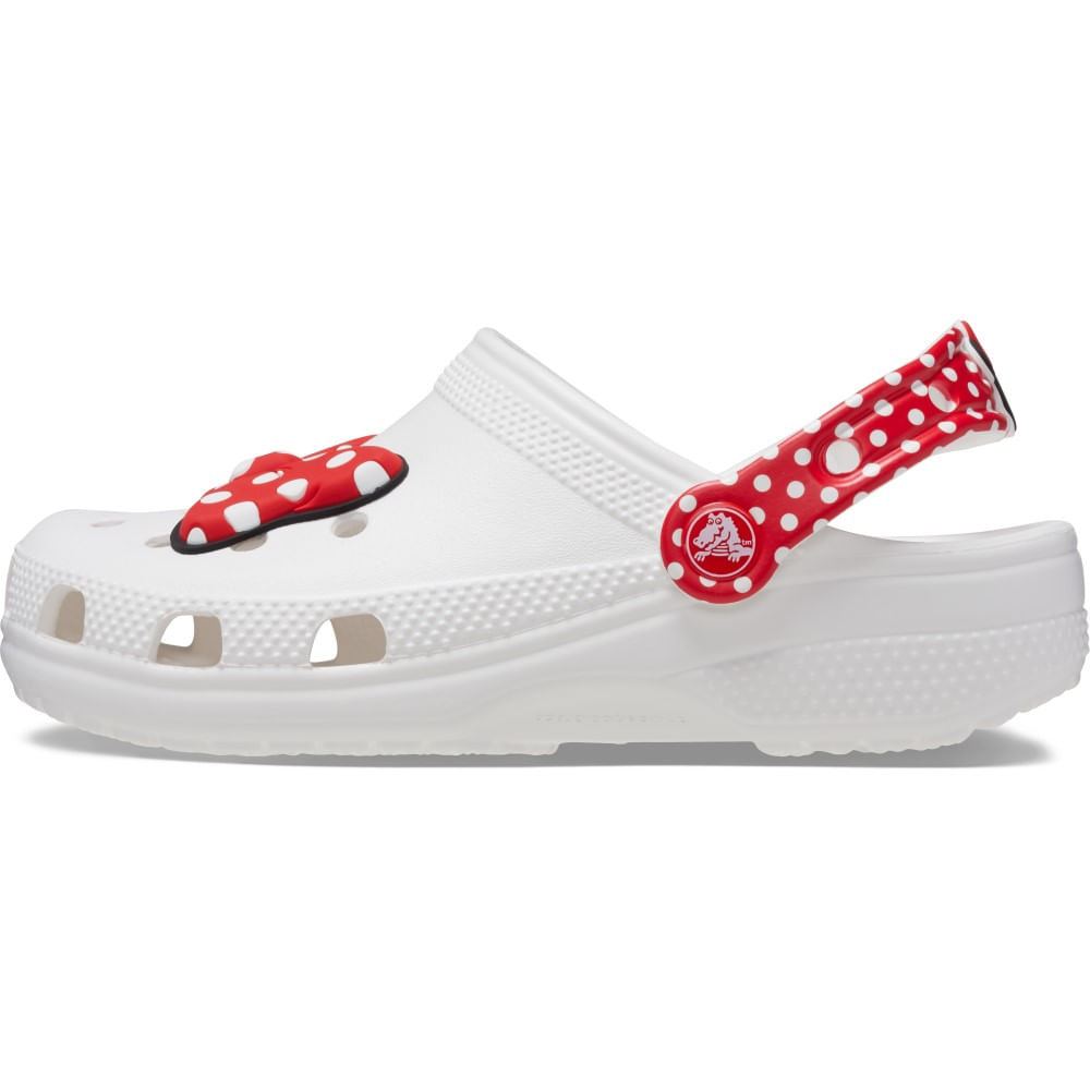 Sandália Crocs Classic Disney Minnie Clog Infantil WHITE/RED