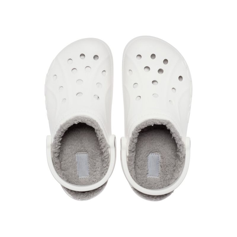 Sandália Crocs Baya Lined Clog WHITE/LIGHT GREY