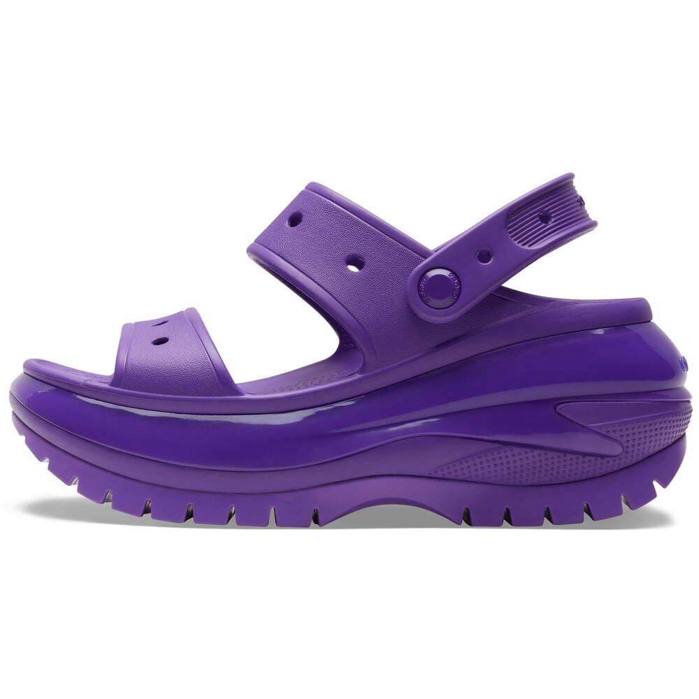 Sandália Crocs Classic Mega Crush Sandal NEON PURPLE
