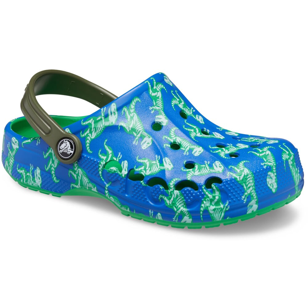 Sandália Crocs Baya Printed Clog Juvenil BLUE BOLT/MULTI