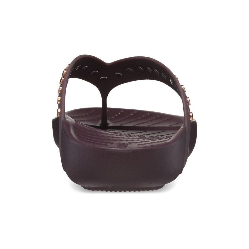 Chinelo Crocs Splash Studded Flip DARK CHERRY