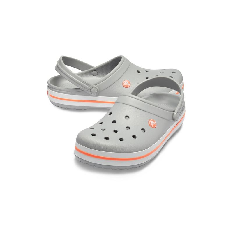 Sandália Crocs Crocband™ Clog LIGHT GREY/BRIGHT CORAL