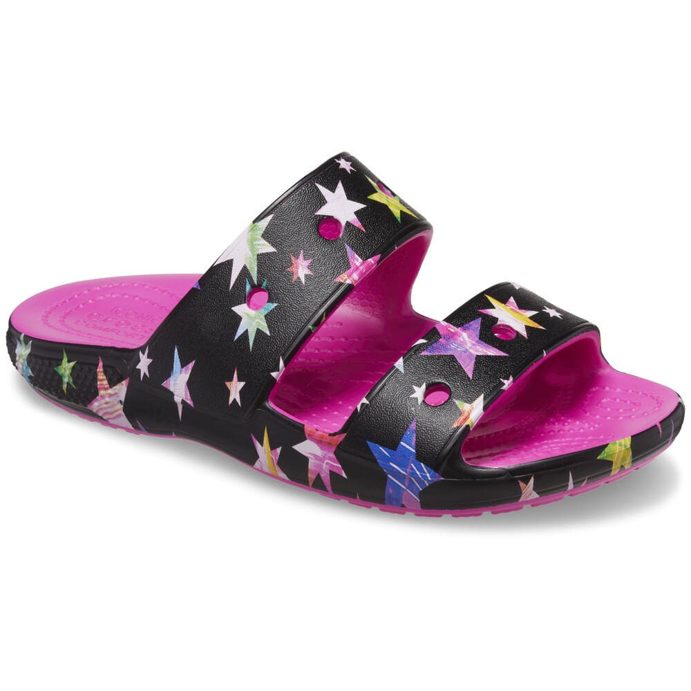 Sandália Crocs Classic Star Print Clog Juvenil JUICE/MULTI