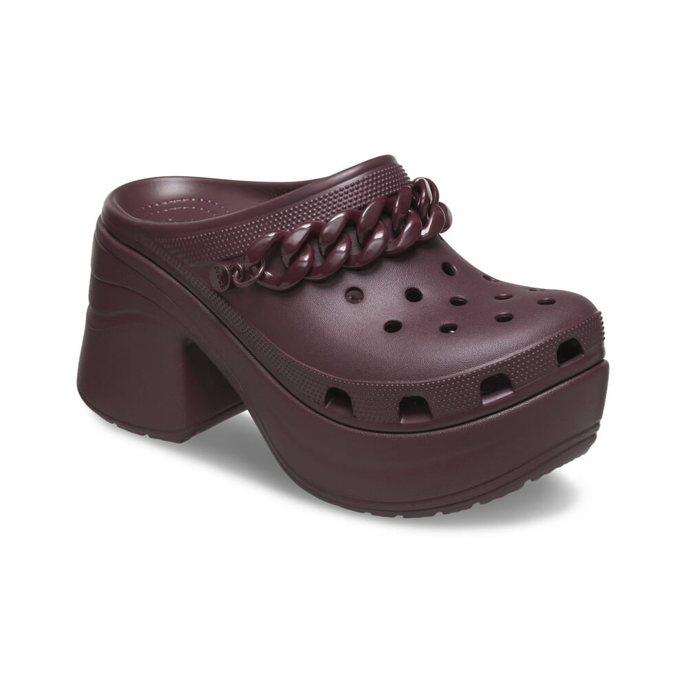 Sandália Crocs Siren Chain Clog DARK CHERRY