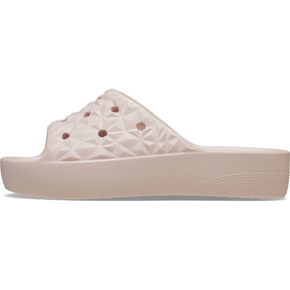 Chinelo Crocs Classic Platform Geometric Slide QUARTZ