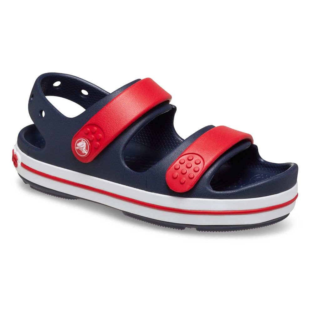 Sandália Crocs Crocband Cruiser Sandal Juvenil NAVY/VARSITY RED