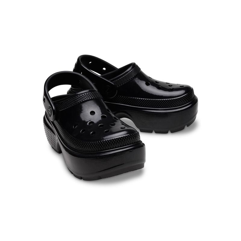 Sandália Crocs Stomp High Shine Clog BLACK