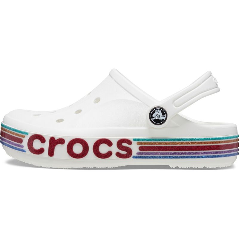 Sandália Crocs Baya Glitter Clog Juvenil WHITE