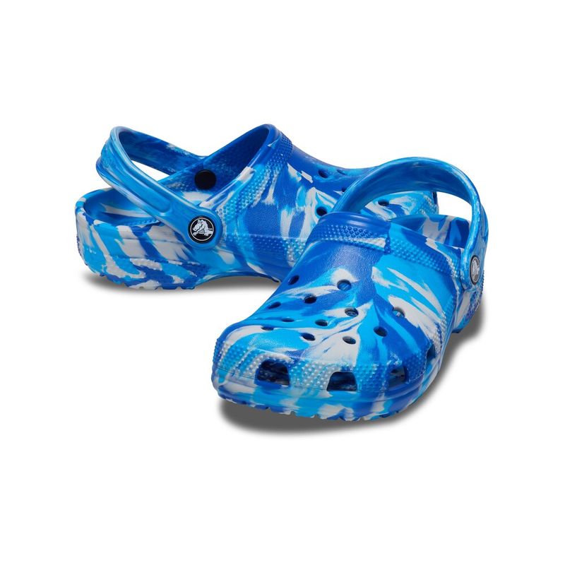 Sandália Crocs Classic Marbled Clog Juvenil BLUE BOLT/MULTI