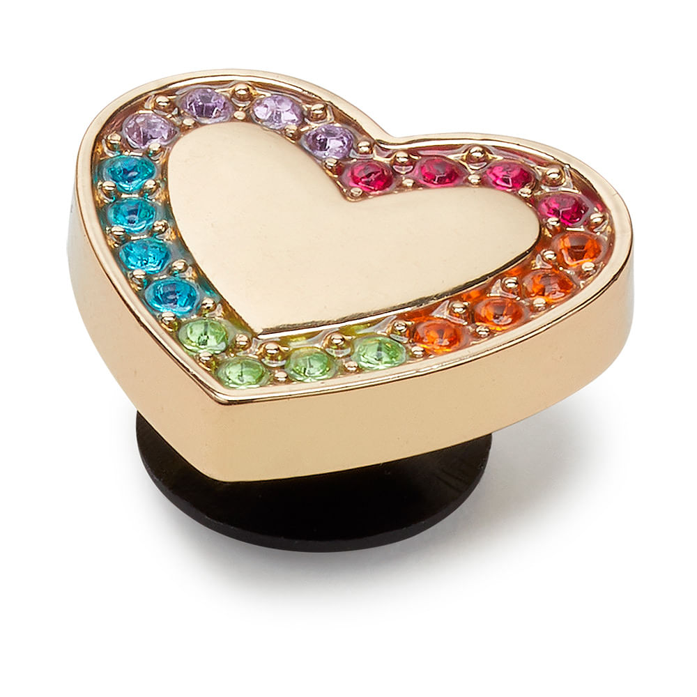 Jibbitz™ Coração Dourado Festival Incrustrado Unico