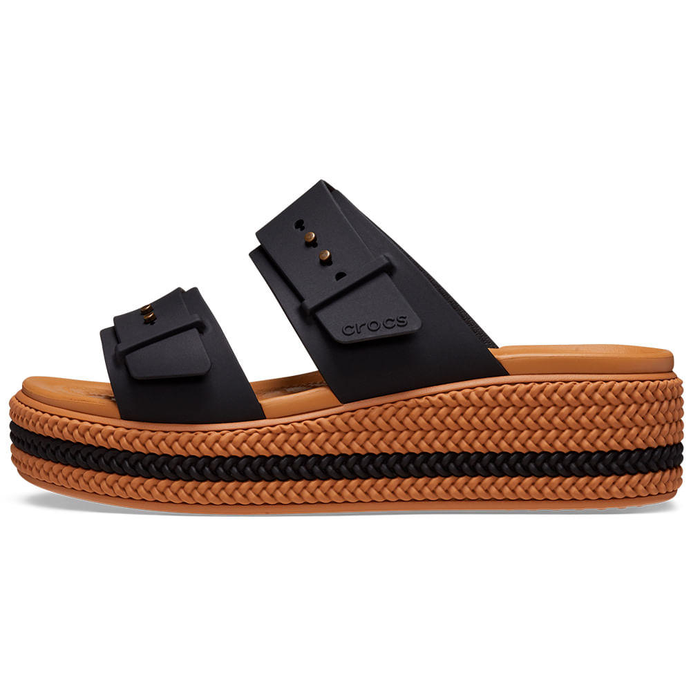 Sandália Crocs Brooklyn Woven Buckle BLACK