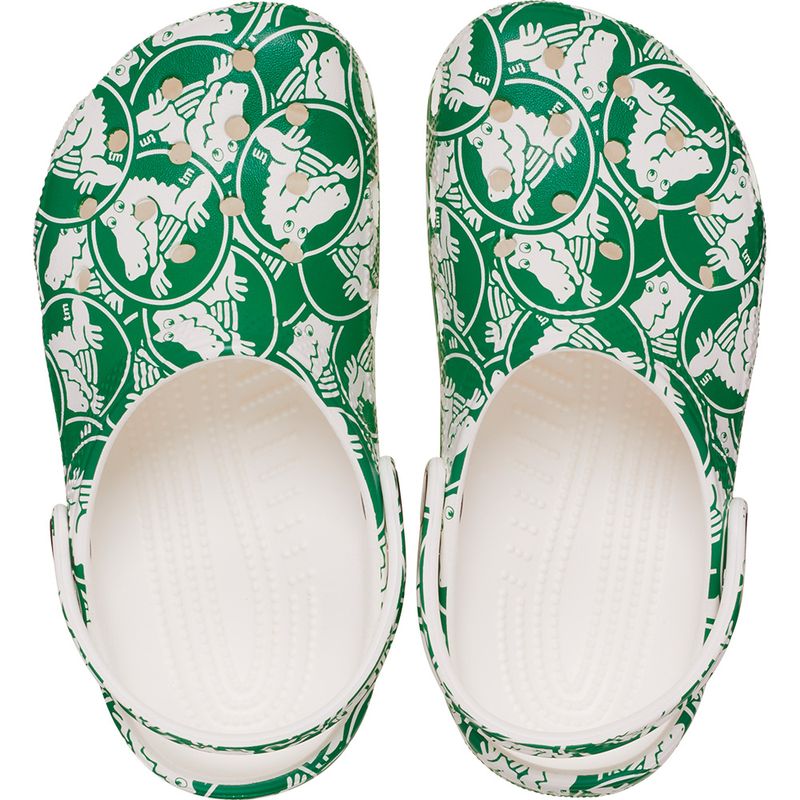 Sandália Crocs Classic Duke Print Clog Juvenil GREEN IVY