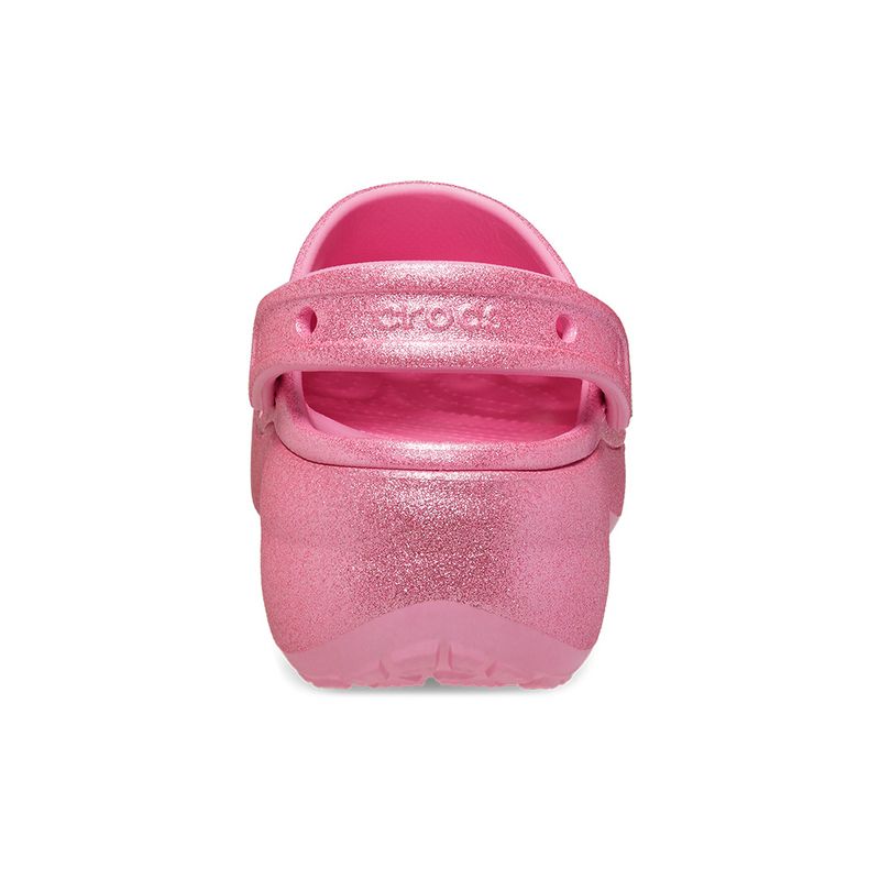 Sandália Crocs Classic Platform Glitter Clog PINK TWEED