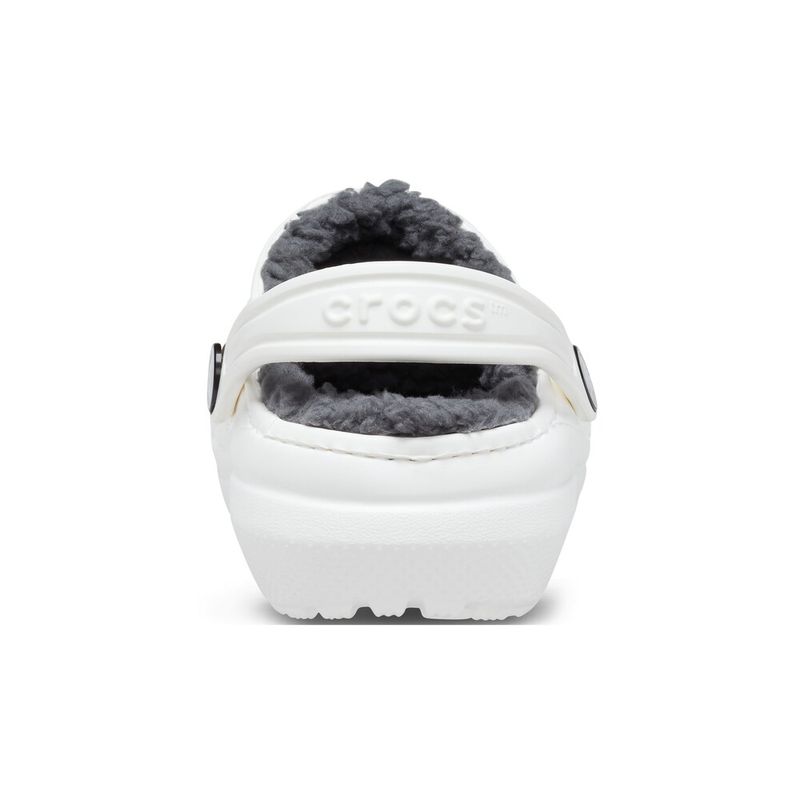 Sandália Crocs Classic Lined Clog Infantil WHITE/GREY