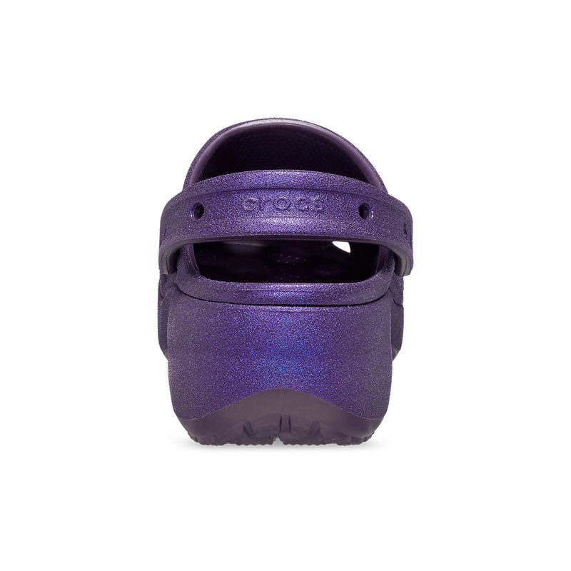 Sandália Crocs Classic Platform Glitter Clog DARK IRIS