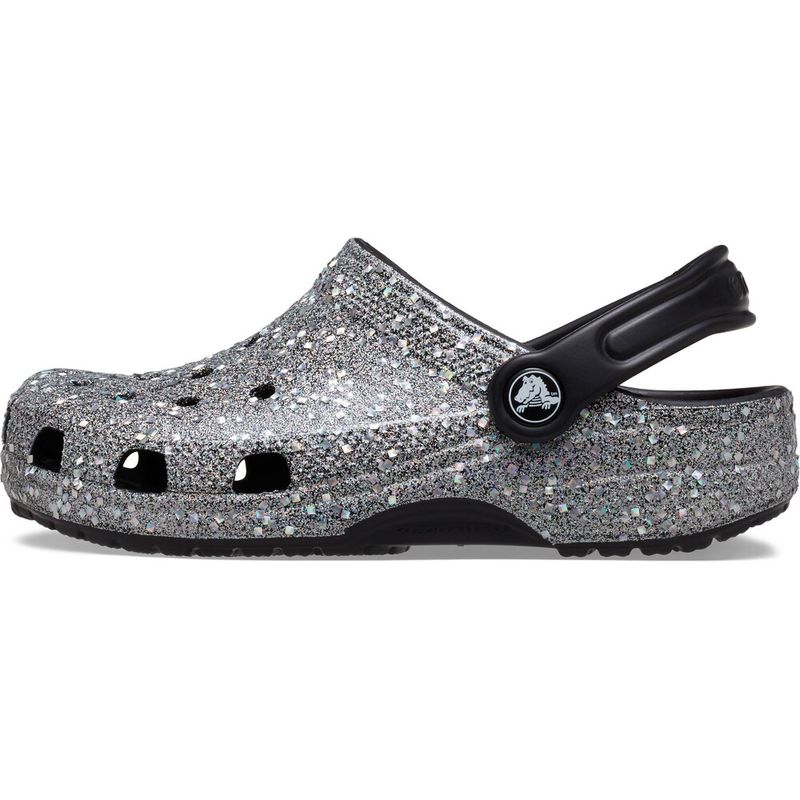 Sandália Crocs Classic Glitter Clog Infantil Multi/Black