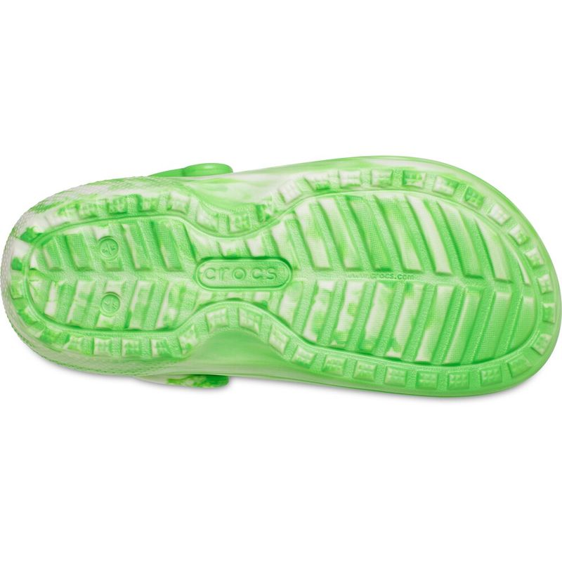 Sandália Crocs Classic Lined Clog Glow In The Dark Marbled GREEN SLIME
