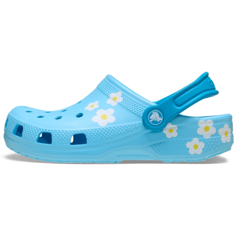 Sandália Crocs Classic Daisy Clog Juvenil TINTED GLASS