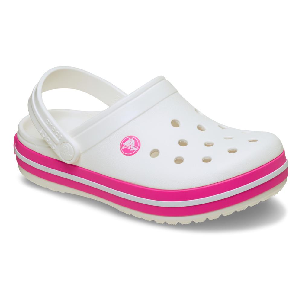 Sandália Crocs Crocband Clog Infantil WHITE/PINK CRUSH